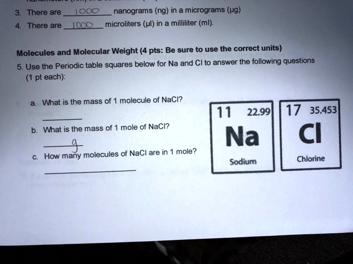 3. There are 1000 nanograms (ng) in a micrograms (µg) 4. There are 1000 ...