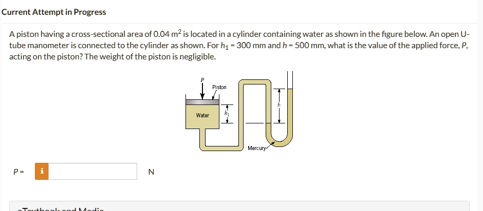 a piston having a cross sectional area of 004 m2 is located in a ...