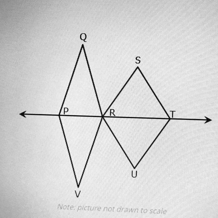 SOLVED: In the figure below, quadrilateral PQRV and quadrilateral RSTU are divided into two ...
