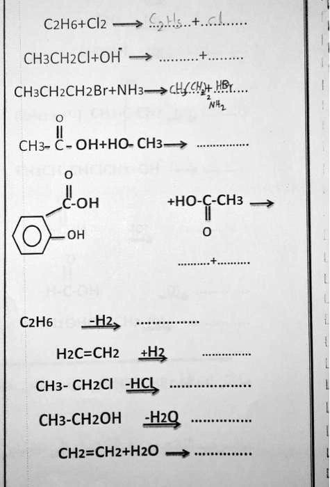 SOLVED: assume chemical reaction ,and type of reaction CH3CH2Cl+OH CH3CH2CH2Br+NH3->CHCH+HBr. NH ...
