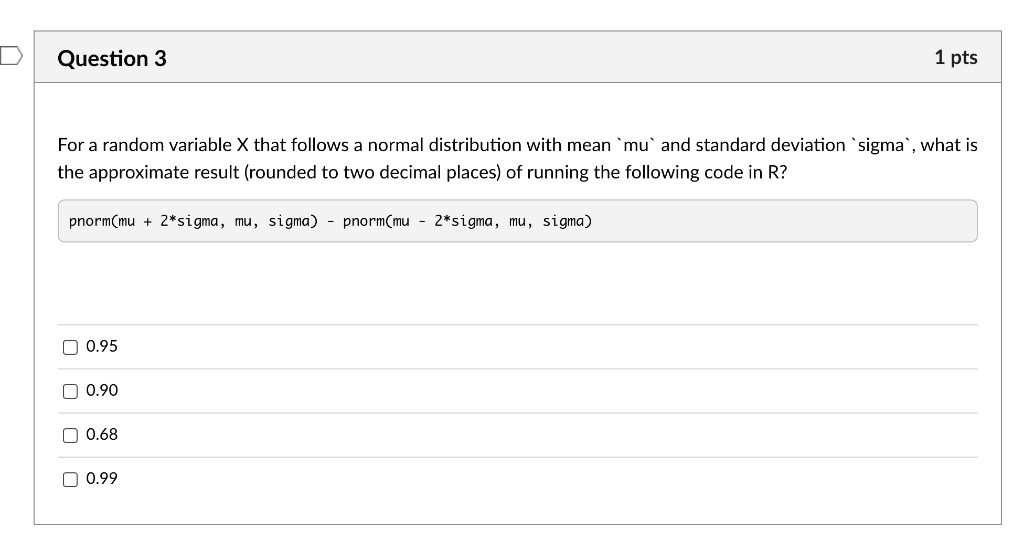 SOLVED: For a random variable X that follows a normal distribution with ...