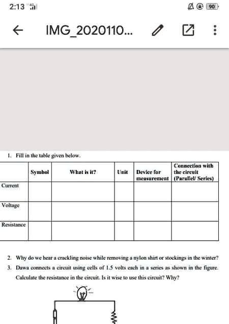 SOLVED: 'fill in the table given below'
