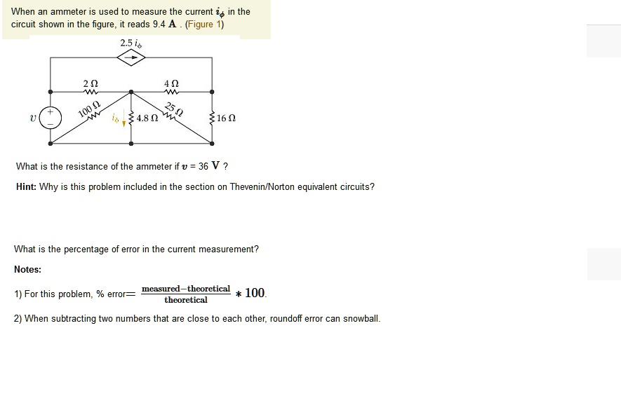 SOLVED: When an ammeter is used to measure the current in the circuit shown in the figure, it ...