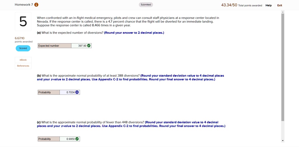 SOLVED: Texts: Homework 7 @ Submitted 43.34/50 Total points awarded ...