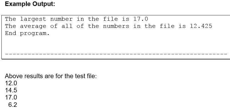 Solved C Program Write A Program That Takes Its Input From A File Of Numbers Of Type Double