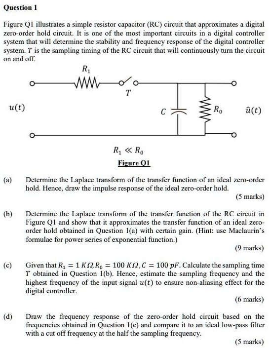 SOLVED: Question 1 Figure Ql illustrates a simple resistor capacitor(RC ...