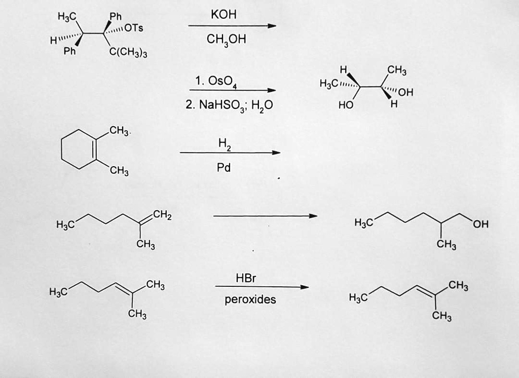 SOLVED:H3C Ph OTs KOH H SOLVED:H3C Ph OTs KOH H