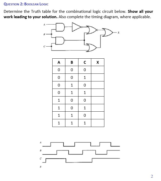 Solved Text Determine The Truth Table For The Combinational Logic 5247