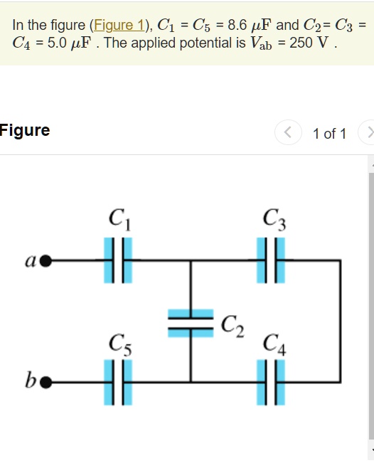 SOLVED: a) What is the equivalent capacitance of the network between points a and b? Units in F ...