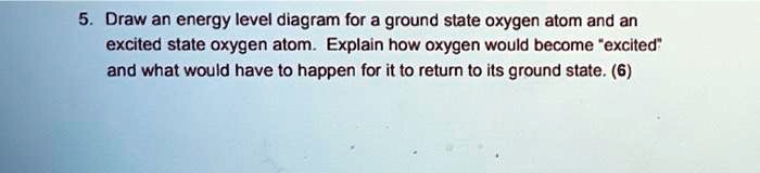 SOLVED: Draw an energy level diagram for a ground state oxygen atom and ...