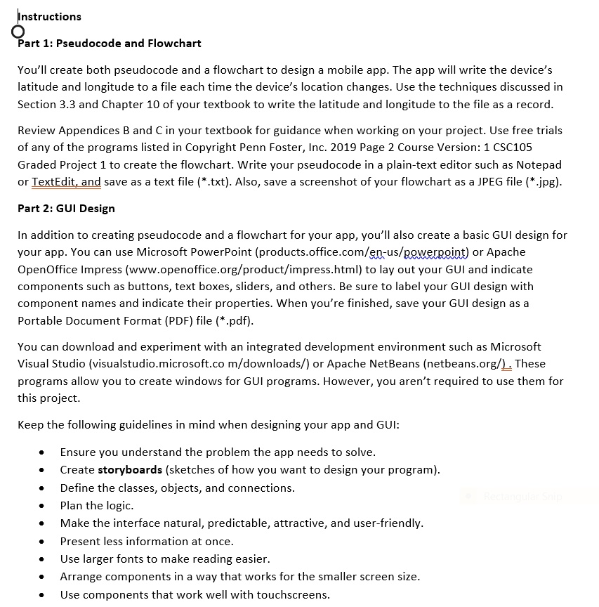 Instructions Part 1 Pseudocode And Flowchart Youil Create Both Pseudocode And Flowchart To