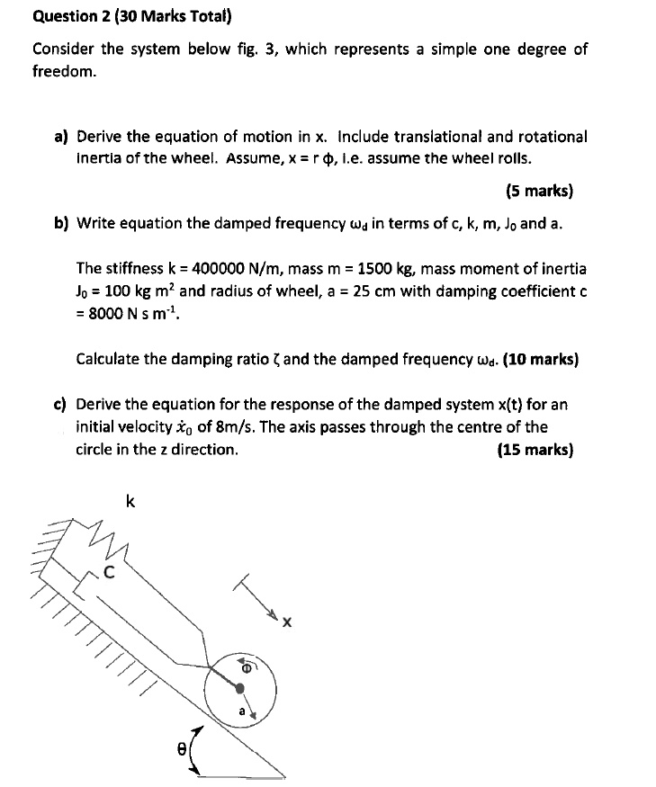 SOLVED: Texts: Question 2 (30 Marks Total) Consider the system shown in Figure 3 below, which ...