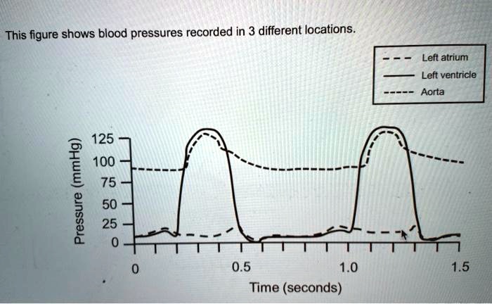 This figure shows blood pressures recorded in 3 different locations ...