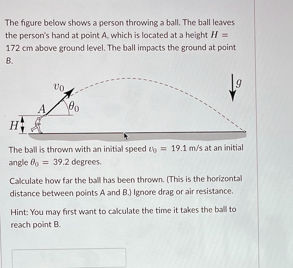 The figure below shows a person throwing a ball. The ball...