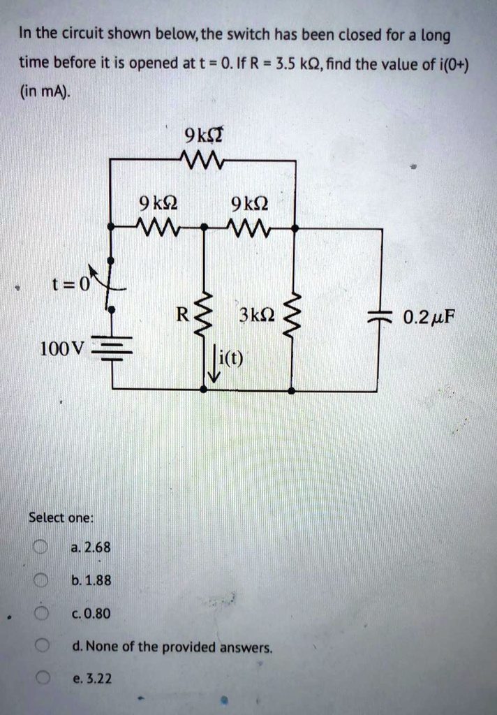 basic electric circuitry in the circuit shown below the switch has been closed for a long time ...