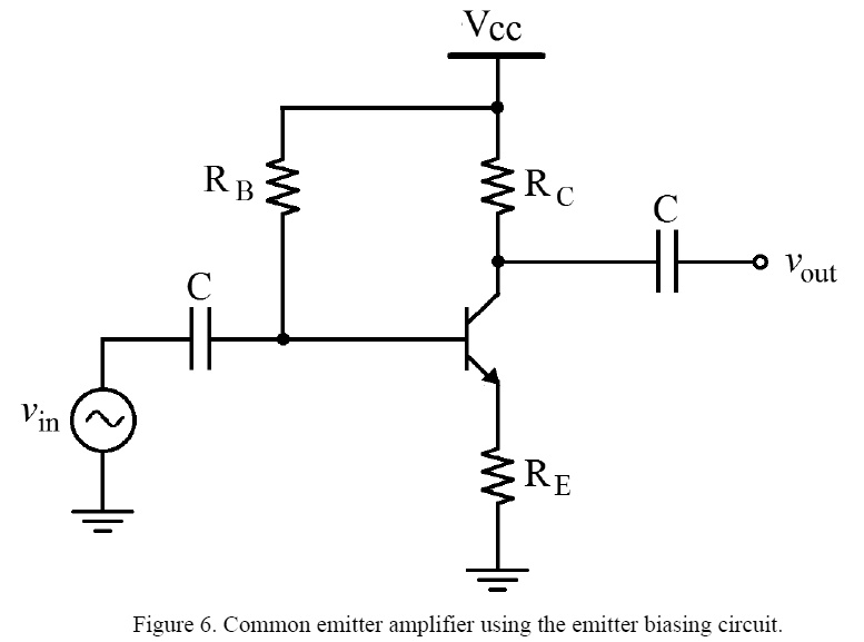 SOLVED: Based on the emitter biasing circuit shown in Figure 6, design ...