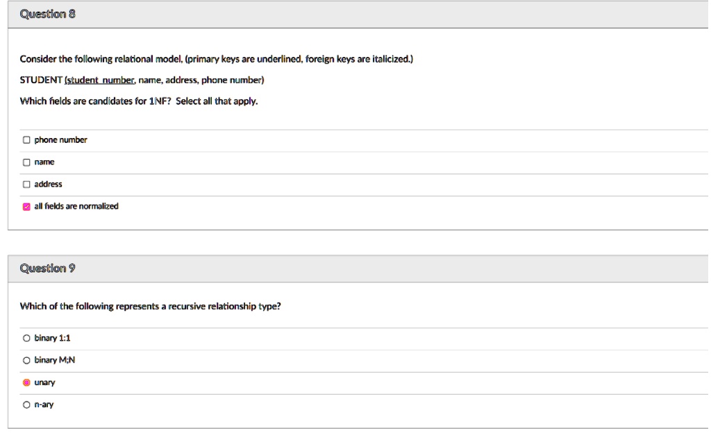 SOLVED: 8 and 9 Please!!!! Question 8 Consider the following relational ...
