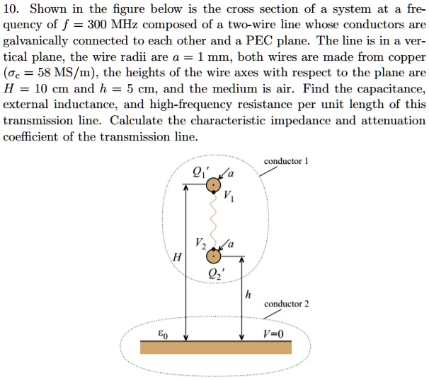 10. Shown in the figure below is the cross section of a system at a ...