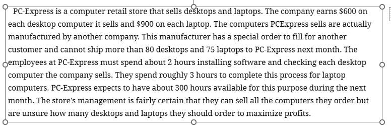 SOLVED: Formulate an LP model. Find the optimal solution by using Excel ...