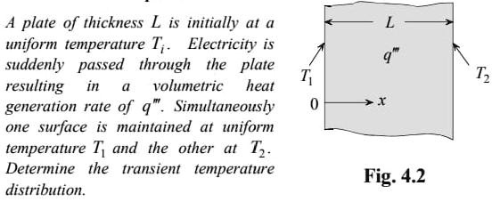 SOLVED: A plate of thickness L is initially at a uniform temperature T ...