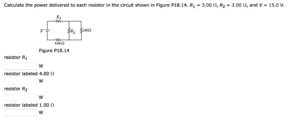 Calculate the power delivered to each resistor in the circuit shown in ...