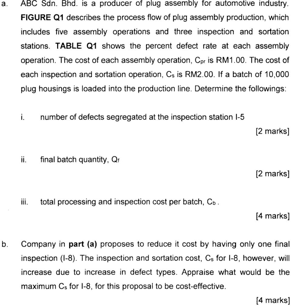 This is an advanced manufacturing technology engineering question. a ...