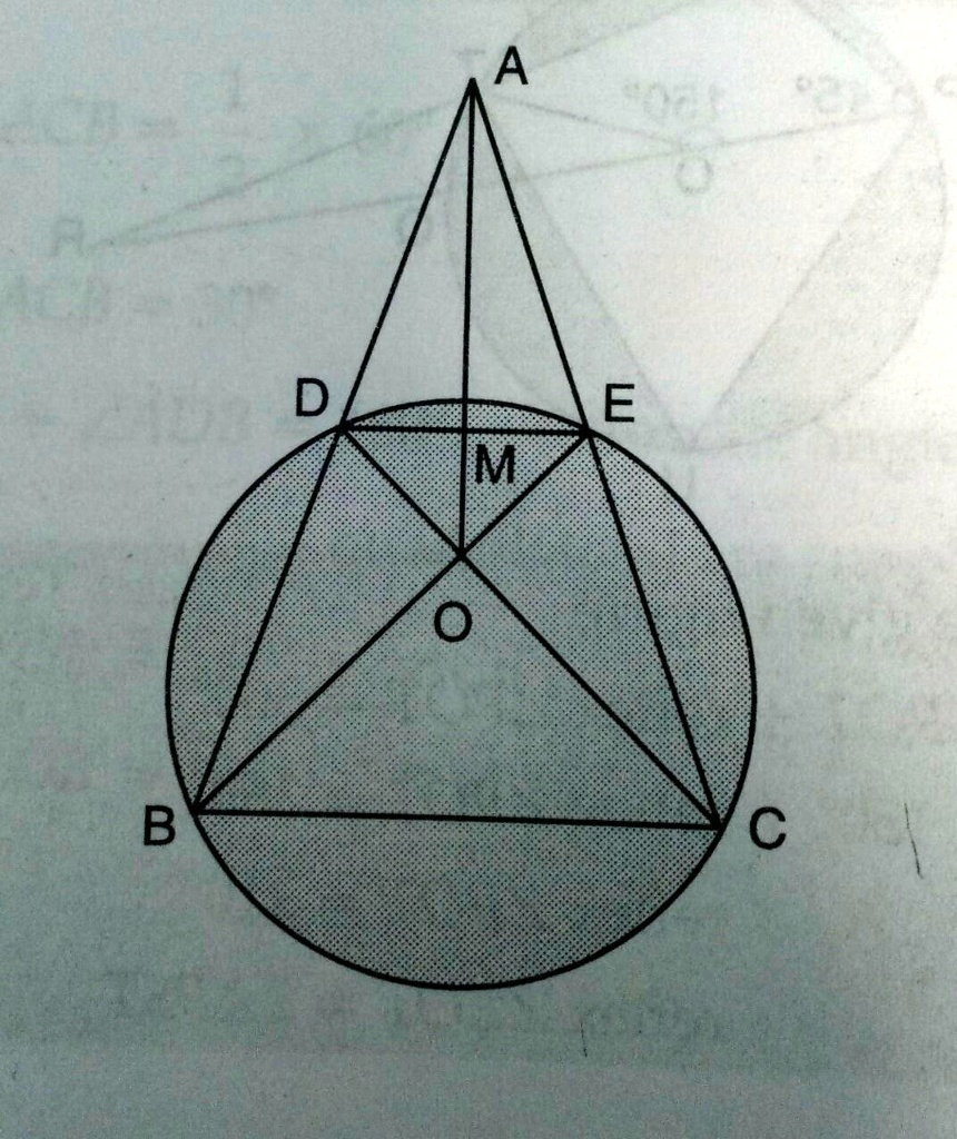 SOLVED: D and E are respectively the points on equal sides AB and AC of an isoceles triangle ABC ...
