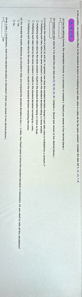 SOLVED: Use SALT (a) Use the defining formula, the computation formula ...