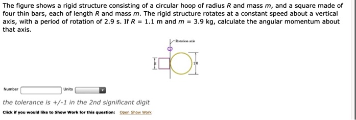 SOLVED: The figure shows rigid structure consisting of circular hoop of ...