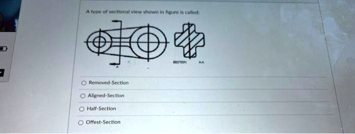 A type of sectional view shown in figure is called: Removed-Section ...