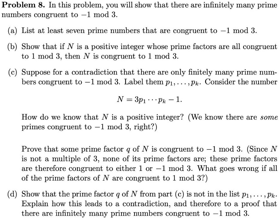 SOLVED: Problem 8. In this problem; you will show that there are ...