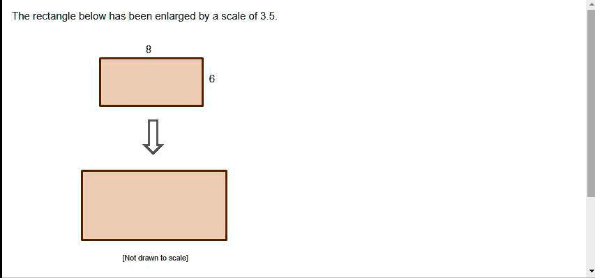 The rectangle below has been enlarged by a scale of 3.5. 8 6 [Not drawn ...
