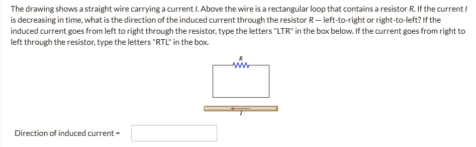 SOLVED: The drawing shows straight wire carrying current Above the wire ...