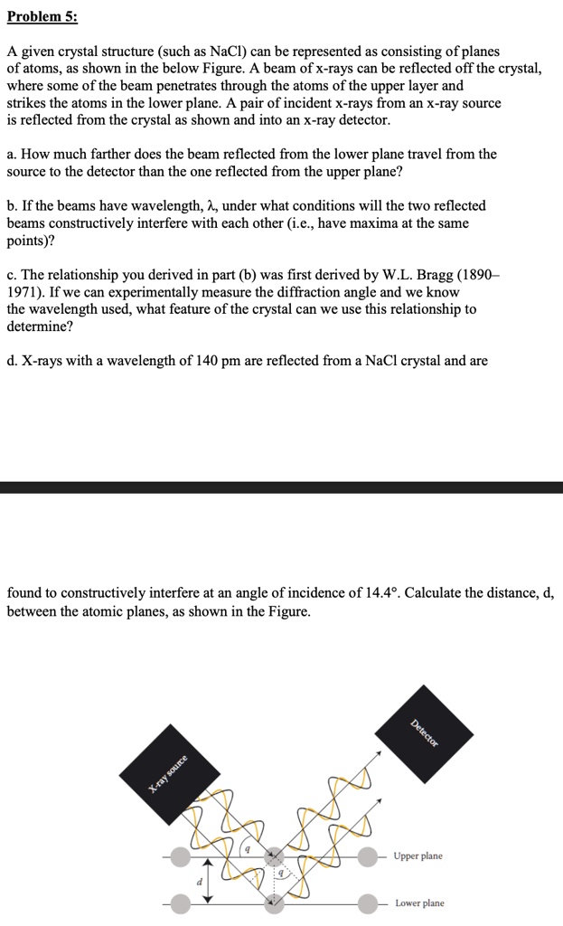 SOLVED: Problem 5: A given crystal structure (such as NaCl) can be represented as consisting of ...