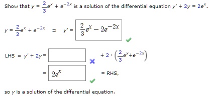 SOLVED: Show that the solution of the differential equation LHS Y' + Zy ...