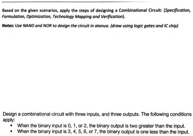 SOLVED: It is a digital logic design course. Based on the given ...
