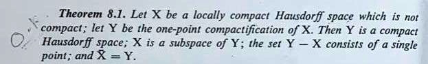 theorem 81 let x be locally compact hausdorff space which is not ...
