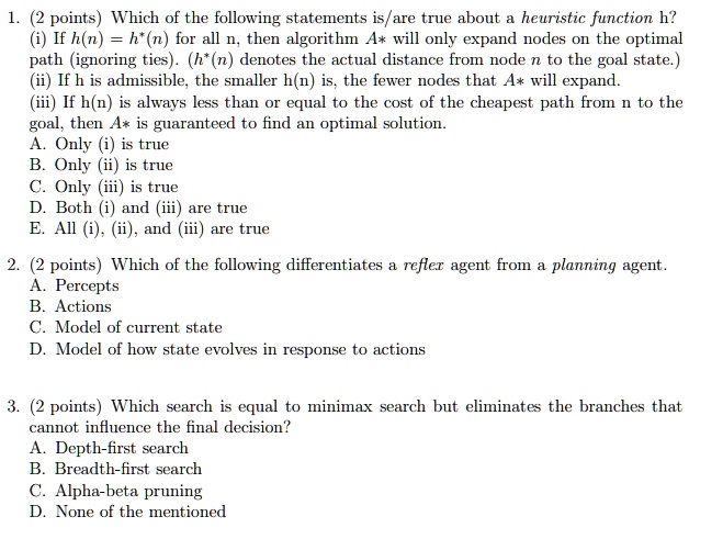 SOLVED: Multiple Choice, only one answer is correct. 1) Which of the ...