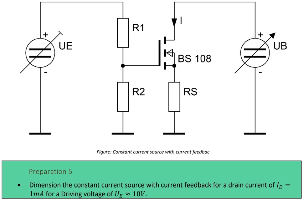 R1 + UE BS 108 R2 RS + UB • Preparation 5 Figure: Constant current ...
