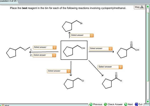 SOLVED:Juestian 0/ 25 Place the best reagent in the bin for each the ...