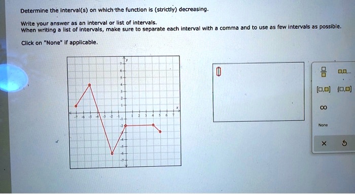 Determine The Intervals Which Thc Function Strictly Decreasing Write