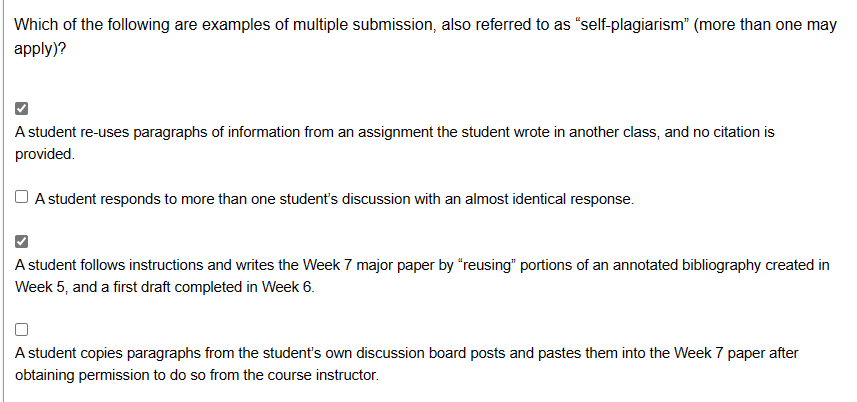 which of the following are examples of multiple submission also ...