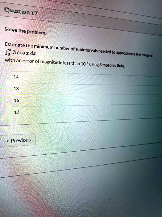 SOLVED: Solve - the problem Estimate the minimum number of Jo 3 cos r ...