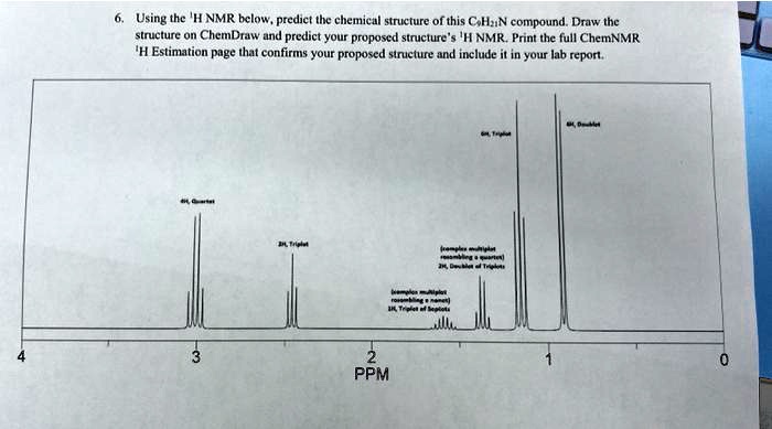 SOLVED: Using the 'H NMR below, predict the chemical structure of this ...
