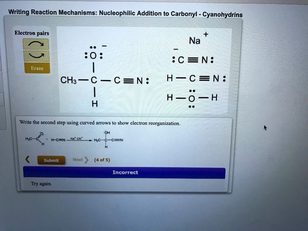 writing reaction mechanisms nucleophilic addition to carbonyl ...