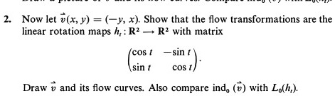 now let vxy y x show that the flow transformations are the linear ...