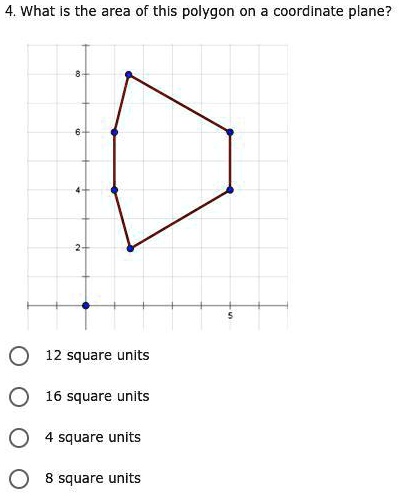 4. What is the area of this polygon on a coordinate plane? 12 square ...
