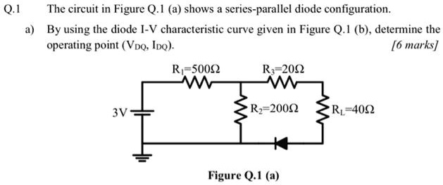 Solved The Circuit In Figure Q 1a Shows A Series Parallel Diode