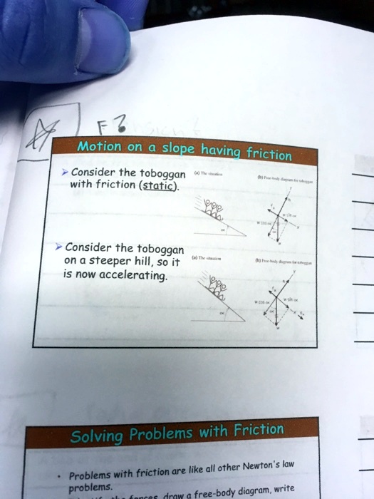 SOLVED: EZ Motion on slope having friction Consider the toboggan with ...
