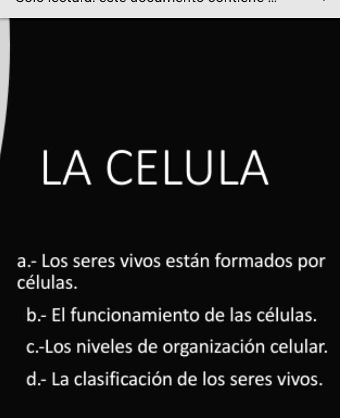 SOLVED: ayudenme plis antes de la 12 LA CELULA a: Los seres vivos están ...